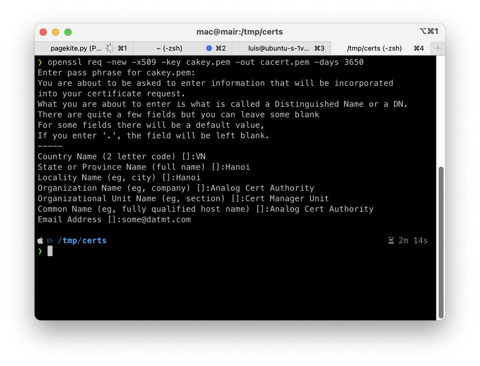 How To Generate Ca And Self Signed Ssl Certificate For Your Website Datmt