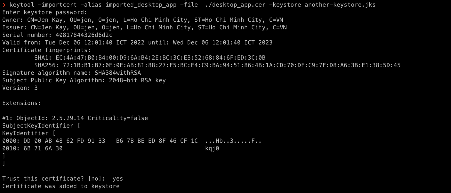 Introduction To The Keytool Utility In Java Datmt